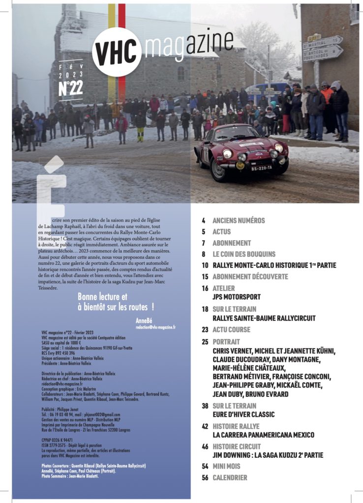 VHC magazine n°22 : Le sommaire - VHC magazine